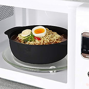 Multi-Propose Microwave Steamer 40.5 fl.oz. 18.5 fl.oz. BPA free Pack of 2 Made in Korea (Medium, Black)