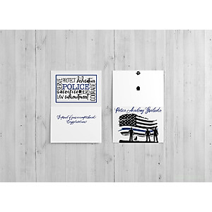 Red Door Inspirations Graduation Cards - Fire Academy Graduation, Police Academy Graduation, Law School Graduation, Single Card & Envelope (Police Academy Graduation)