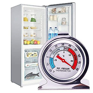 2 Pack JSDOIN Freezer Refrigerator Refrigerator Thermometers Large Dial Thermometer (2 Pack)