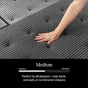 Beautyrest Black L-Class 13.5” Medium Cal King Mattress, Cooling Technology, Supportive, CertiPUR-US, 100-Night Sleep Trial, 10-Year Limited Warranty
