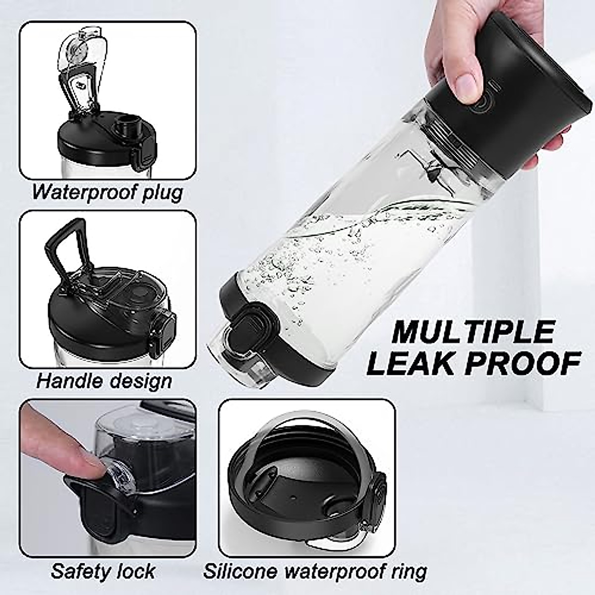 Portable Blender, BPA Free Personal Blender with Rechargeable USB, Shakes and Smoothies with 6 Mini Blades High Speed Waterproof Mixer 20 oz for Kitchen,Home,Baby,Travel