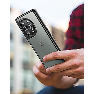 Feitenn for Oneplus 11 5G Case, PC+TPU Hard Back Shockproof Case Cover for Oneplus 11 5G Anti-Slip Matte Slim Protective Case Outdoor Daily (Black)