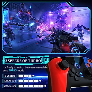 SZYUYU Switch Controller for Nintendo Switch,Switch Pro Controller for Wireless Switch/Switch Lite Remote with Dual Vibration/LED Keys Light, Gyro Axis, Motion Support Wake Up and Adjustable Turbo