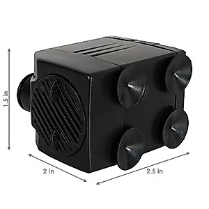Sunnydaze Submersible Water Fountain Pump Indoor or Outdoor Use for Small Fountains Hydroponics Aquaponics 2 Nozzles 120 Volts 93 GPH