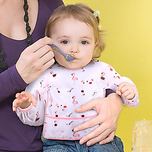 Accmor 3 Pack Long Sleeve Baby Bibs, Waterproof Sleeved Bib, Toddler Soft Bib for 6-24 Months