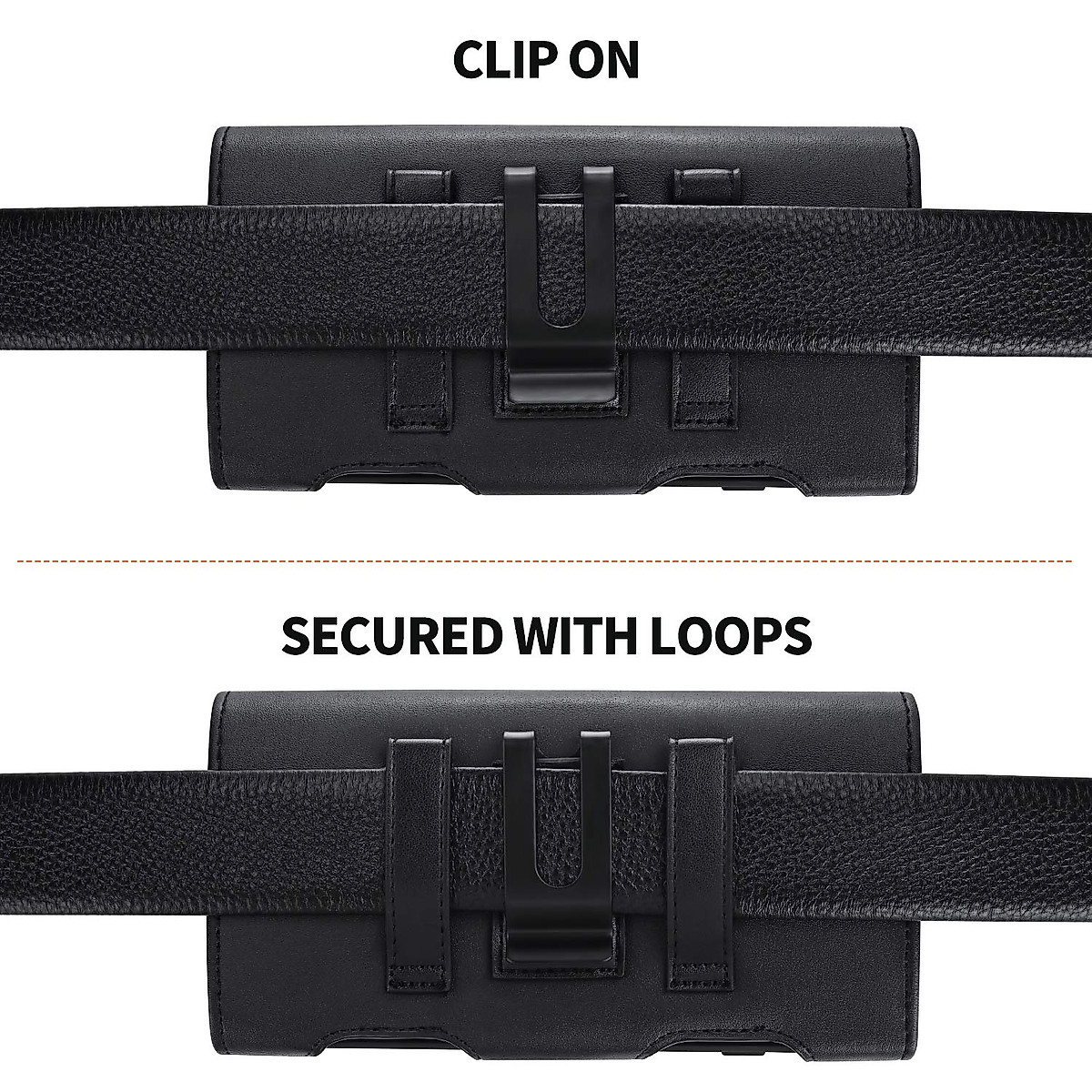 BECPLT for Motorola Edge 50 Ultra & G64 G73 X40 Edge 40 G Power 5G Holster Case, Leather Pouch with Belt Clip & Loops & Card Holder for Moto G84 G54 G14 G53 G7 Z3 Play