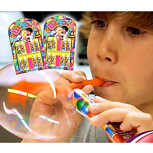 JA-RU Bloonies Magic Plastic Bubbles Balloons Variety Pack (8 Tubes per Pack)| Kids Super Elastic | Blow Up Balloons with Straw | Party Favors and Gifts Fidget Toy. 774-1A