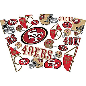 Tervis Plastic Made in USA Double Walled NFL San Francisco 49ers Insulated Tumbler Cup Keeps Drinks Cold & Hot, 24oz, All Over