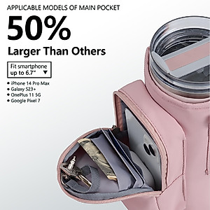 SUITMAT Cup Bag for Stanley Quencher Cup Tumbler, Water Bottle Holder with Large Pocket for Stanley Cup Accessories, Cup Pouch with Adjustable Strap, Fit for iPhone 14 Pro Max (Bag Only)