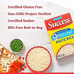 Success Boil-in-Bag Rice, White Rice, Quick and Easy Rice Meals, 21-Ounce Box