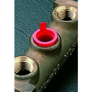 Caplugs 99394635 Plastic Lift Tab Tapered Plug. L-6X, PE-LD, Cap OD 0.75" Plug ID 0.631", Red (Pack of 200)