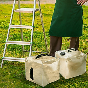 2Pcs Swimming Pool Ladder Weights Bag, 20L Heavy Duty Plastic Pool Weight Sand Bags, Fillable Ladder Anchor Bag for Swimming Pool Steps Entry Systems