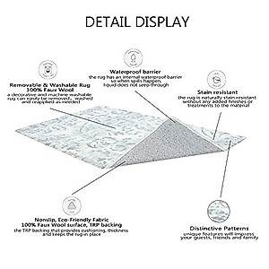 Lahome Damask Area Rug - 2' X 3' Non-Slip Area Rug Small Accent Distressed Throw Rugs Floor Carpet for Door Mat Entryway Bedrooms Laundry Room Decor (2' x 3', Gray)