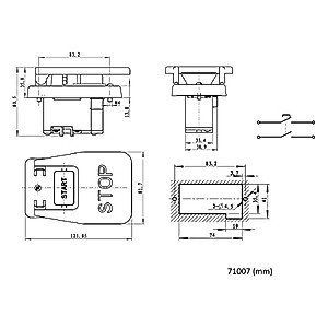 POWERTEC 71651 110/220V Paddle Switch with Screws for Gang Box Installation, fits Table Saw, Router Table, Drill Press, Bench Saw, Band Saw