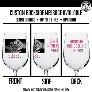 Personalized Printed 16oz Stemmed Photo Wine Glass – Mother's Day Wine Gifts for Women,Custom Birthday Gift for Women,Customized Picture Gifts for Wine Lover Unique for Mom Sister Best Friend