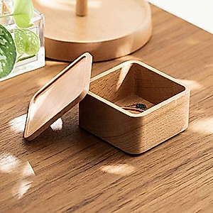Czlsd Small Wooden Box Solid Wood Jewelry Box Jewelry Storage Box Desktop Finishing Box Storage Box