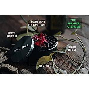 SOULEVER Spice Grinder Large 3 Inch Black