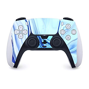 ITS A Skin Skins Compatible with Sony Playstation 5 Console Disc Edition - Protective Decal Overlay Stickers wrap Cover - Blue Marble Rocks Glass