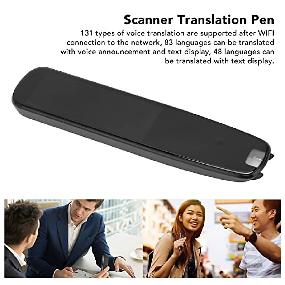 OCR Pen Scanner and Reader, 131 Language Digital Reader Pen Voice Language Translator Device with 2.99in Touch Screen, Wi Fi Real Time Book Reader Scanning Pen for Business Travel