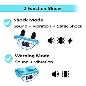 Paipaitek Cat Shock Collar,Automatic Trainer Collar for Cats Prevent Meowing Designed,Sound Vibrate and Shock 3 Working Modes for Cats and Kittens - Waterproof & Rechargeable