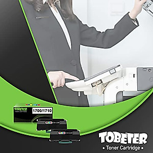 ToBeter Compatible 1700 1710 Toner Replacement for Dell 1700 1710 310-5400 310-7039 310-7022 Toner Cartridge for 1700 1700N 1710 1710N Printers (6,000 Pages, High Yield, 2 Black)
