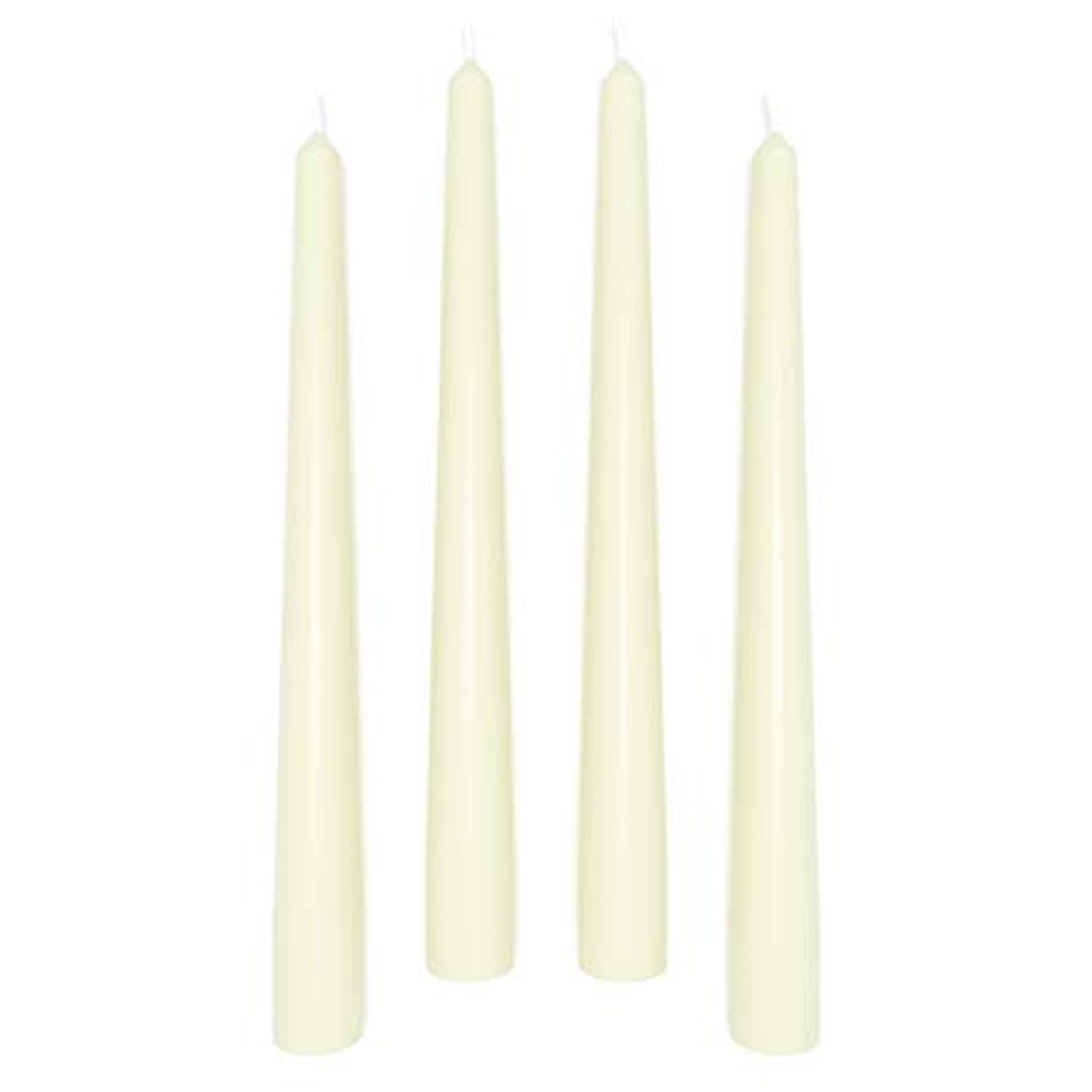 Sonedly 10 inch Taper Candle 4 Pack - Unscented Hand-Dipped Tapered Candles Long Burning Perfect for Home Interior - Dripless and Smokeless Tapered Candles for Home 8-Hour Burning Ivory Candles