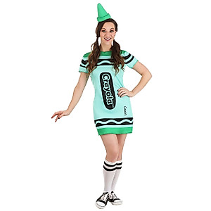 Green Crayola Crayon Women's Costume - Dress, Hat, Headband