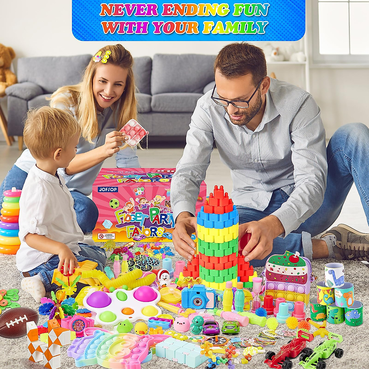 810 PCS Party Favors for Kids, Treasure Box for School Classroom Prize Birthday Gift, Bulk Fidget Sensory Toys, Ideal Gift for Carnival Prizes Stocking Stuffers Pinata Filler,Goodie Bag Stuffers