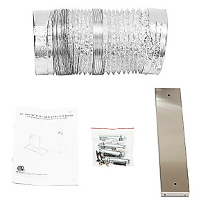 AKDY 30 in. 343 CFM Convertible Wall Mount Black Stainless Steel Kitchen Range Hood with Touch Panel and Carbon Filters