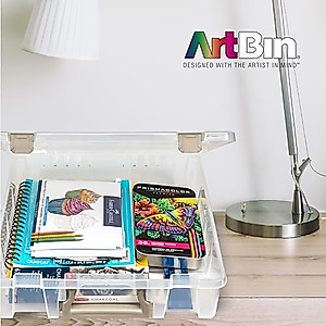 ArtBin 6955RK Super Satchel 1-Compartment Box, Art & Craft Organizer, 1-Pack, Translucent Blush