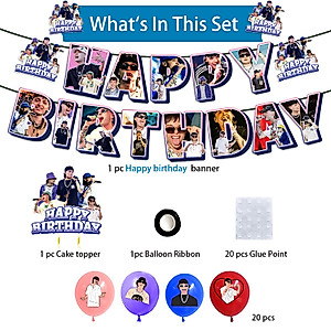 Pluma Singer Party Decorations, Pluma Singer Birthday Decorations includes Happy Birthday Banner, Pluma Singer Decorations Balloons and Pluma Singer Cake Topper, Pluma Singer Birthday Party