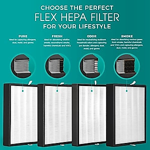 Alen Air Purifier BreatheSmart Flex HEPA w/ VOC/Smoke Filter - 1400 Sq. Ft - Perfect for Bedrooms - Captures Allergens, Dust, & Mold + VOCs & Smoke