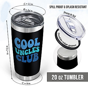 ARVEXO Funny Uncle Gifts For Men - Father's Day, Christmas, Birthday Gifts For Uncle From Niece, Nephew, Cool Uncle Gifts, Uncle Announcement Gifts For Brother - 20 Oz Stainless Steel Tumbler