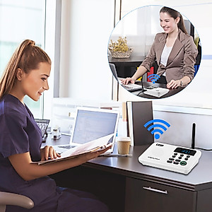 Wuloo Intercoms Wireless for Home 1 Mile Range 22 Channel 100 Digital Code Display Screen, Wireless Intercom System for Home House Business Office, Room to Room Intercom Communication(3Stations White)