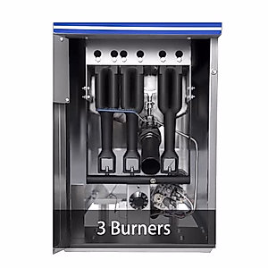 KITMA Commercial Deep Fryer - 40lb Natural Gas Deep Fryer Commercial 3 Tubes with 2 Baskets Floor Fryer Restaurant Equipment - 102,000 B.T.U/h