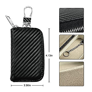 AtfArt 2 Pack Faraday Bags for Car Key Fob Protector Faraday Cage Signal Blocking RFID Key Fob Protector Car RFID Signal Shielding Bag for Car Keys Antitheft Products(2 Pcs)