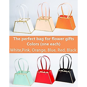 XICHEN 6 Counts/Colors flower gift bag,Florist Bouquet Supplies,DIY Crafts,Gift Packaging or Gift Box Packaging, Waterproof Floral Wrapping