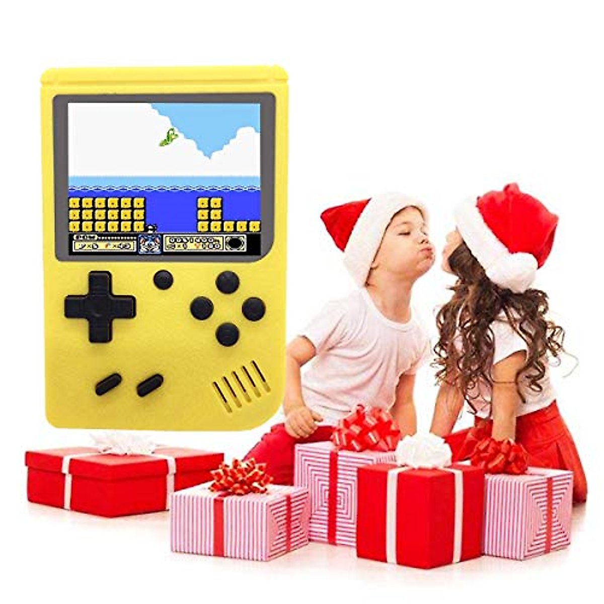 RFiotasy Handheld Game Console with 400 Classical FC Game Console Support for Connecting TV Gift Birthday for Kids and Adult(ZJ-Yellow)
