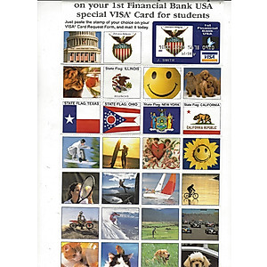 Flags & Images, 34 Picture Stamps in Colour, Visa, 2006