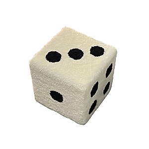 C-LARSS Mobile Furniture Change Shoe Stool Bedroom Decorative Dice Stool Small Apartment Leisure Stool Sponge Small Cushion Home Decor White 20cm*20cm
