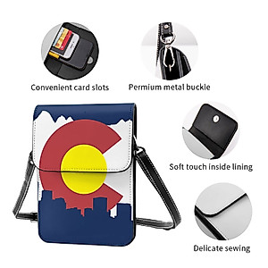 ayvcxui Colorado moutain Flag Crossbody Cell Phone Bag cute Purse Bags with Shoulder Strap Holder Wallet For Women Handbag MINI Phone Bag Passport Purse Lightweight