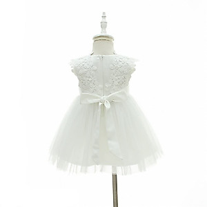 Coozy Baby Girls Dress Infant Princess Christening Baptism Party Birthday Formal Dress (Ivory (Style 2), 3M/0-6months)