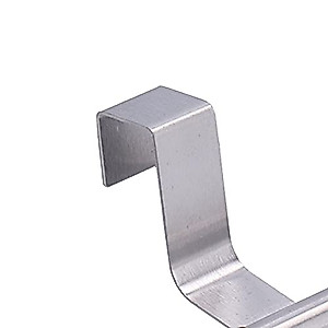 Garosa Bath Towel Bar Stainless Steel Hangable Towel Rack Punch Free Hanging Buckle Kitchen Towel Holder Single Bars Dish Cloth Hanger for Cabinet Bathroom Kitchen (36cm)