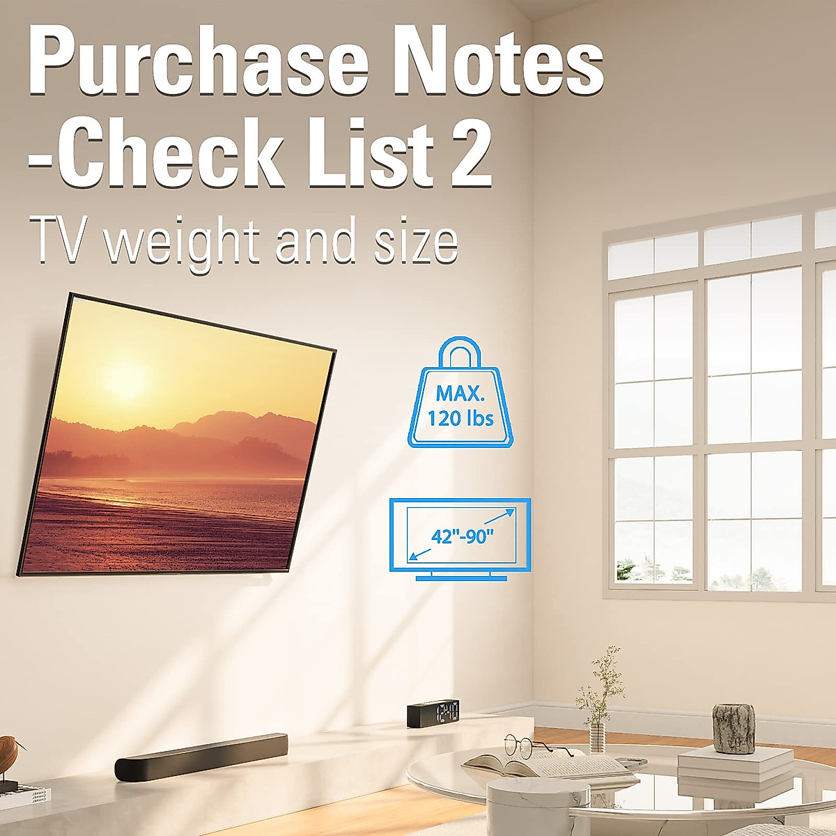 Mounting Dream Advanced Tilt TV Wall Mount for Most 42-90 Inch Flat and Curved TV, Universal Wall Mount TV Bracket with Extension up to 7 inch, Fits 16", 24", 32" Studs, Max VESA 800x400mm and 120LBS