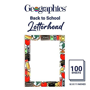 Royal Consumer Geographics Back to School Letterhead 8.5 x 11 inches, 100/Pack (47587)