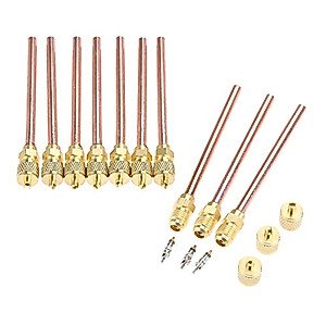 gohantee 10PCS Access/Service Valve 1/4'' SAE x 1/4'' OD x 4'' Stem Core AC Refrigeration
