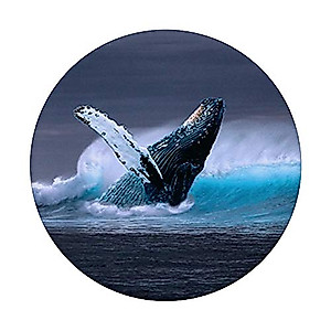 Whale Pop Socket - Whale Waves Pop Socket PopSockets PopGrip: Swappable Grip for Phones & Tablets