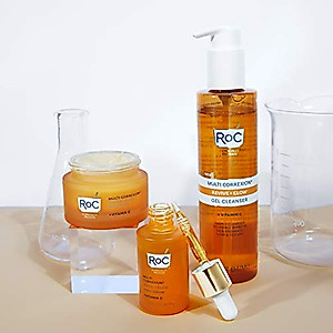 RoC Multi Correxion Revive + Glow Gel Facial Cleanser With Vitamin C, & Glycolic Acid, Paraben-Free, Sulfate-Free Skin Care, 6 Ounces