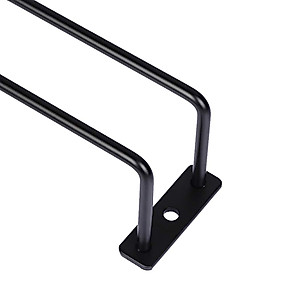 Dianoo Wine Glass Holder, Stemware Rack, Wine Glass Rack Under Cabinet With Screws, 27cm 1 Row Black