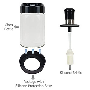 EIKS Oil Bottle with Silicone Brush for Cooking BBQ Kitchen